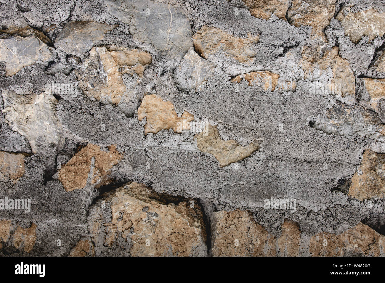 Stone and Cement Wall Background and Texture. Natural Design Concept ...