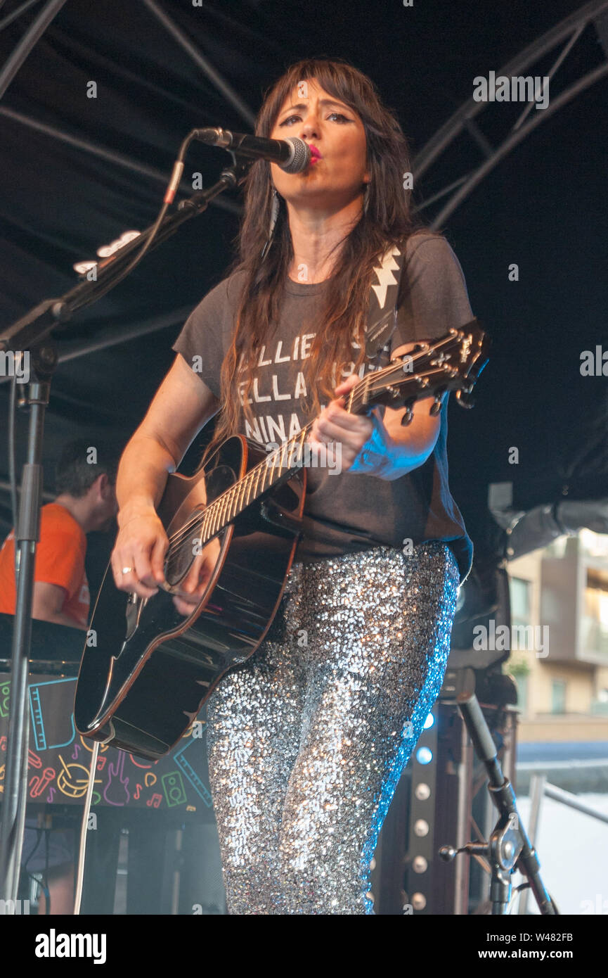 Scottish singer KT Tunstall performs during International Busking Day ...