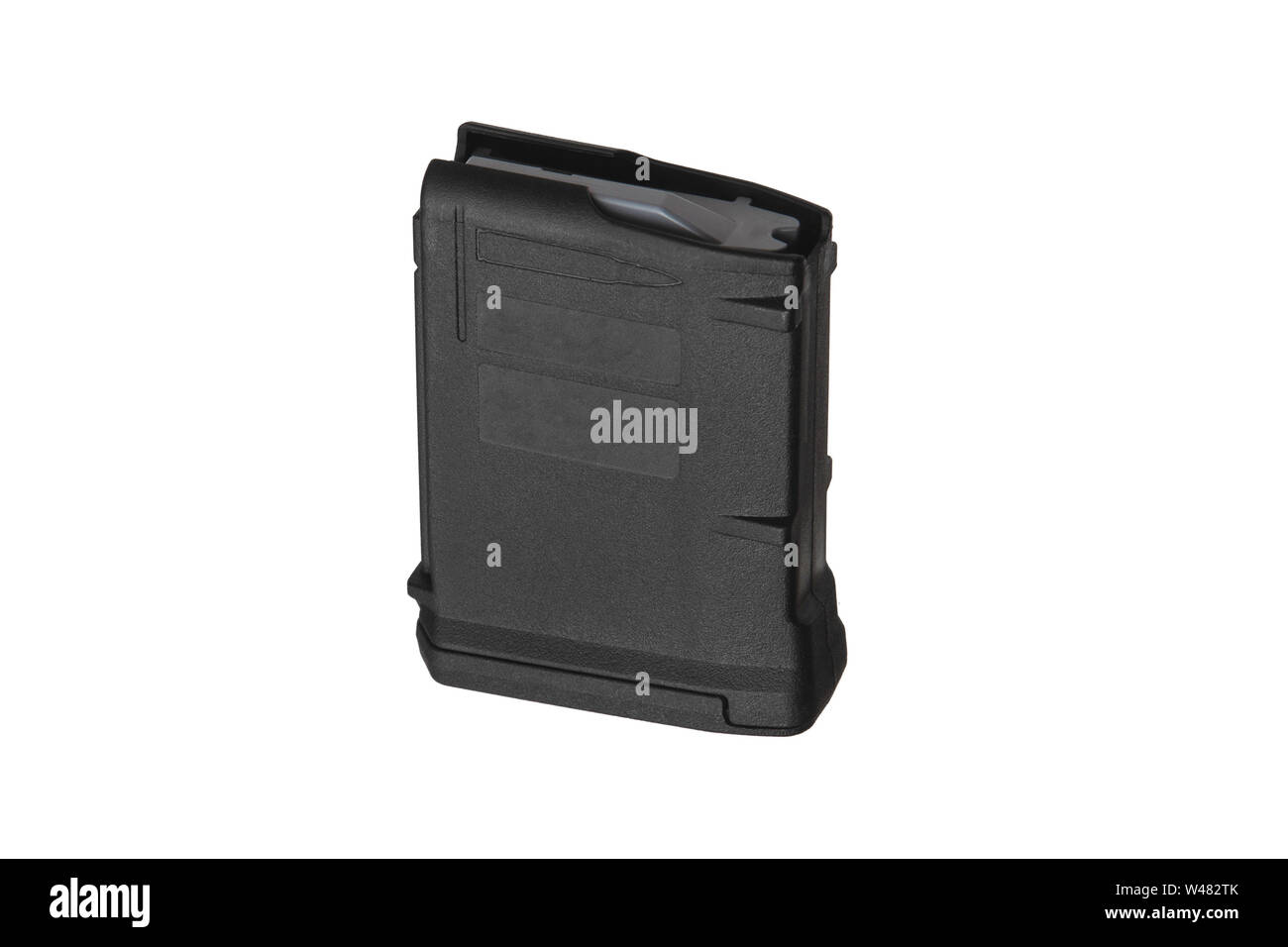 Assault rifle magazine isolated on white background Stock Photo - Alamy