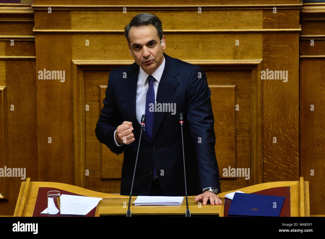 Athens, Greece. 20th July, 2019. Greek Prime Minister Kyriakos ...