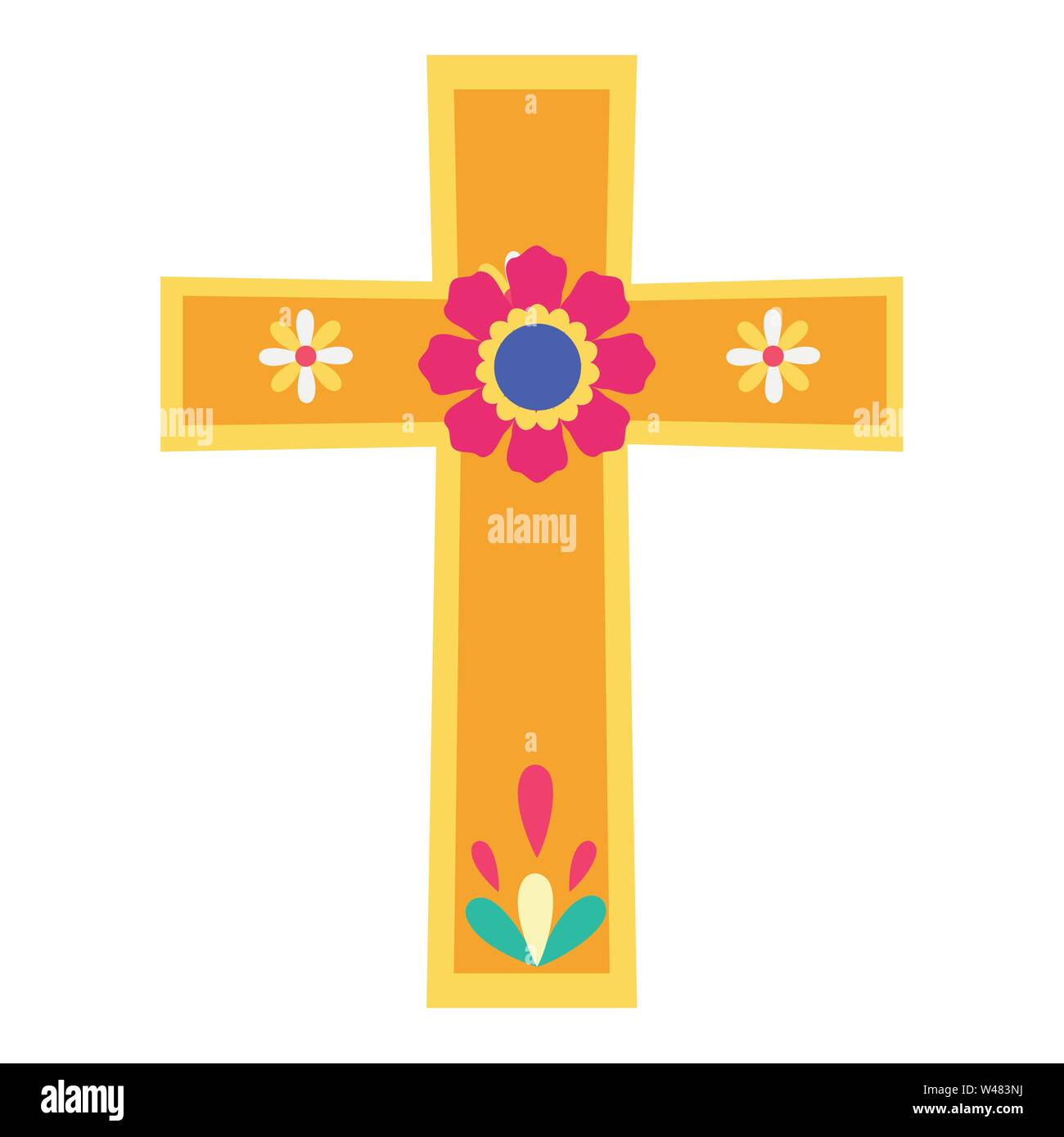 day of dead cross mexican celebration Stock Vector Image & Art - Alamy