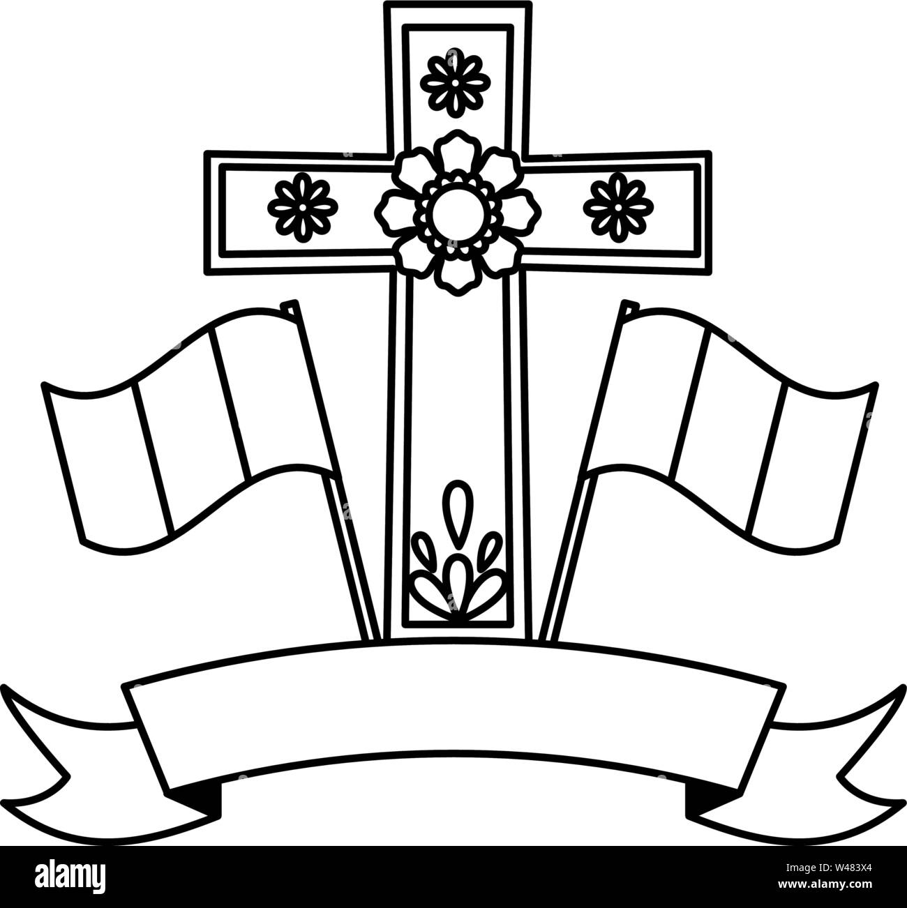 Religious parade mexico Stock Vector Images - Alamy