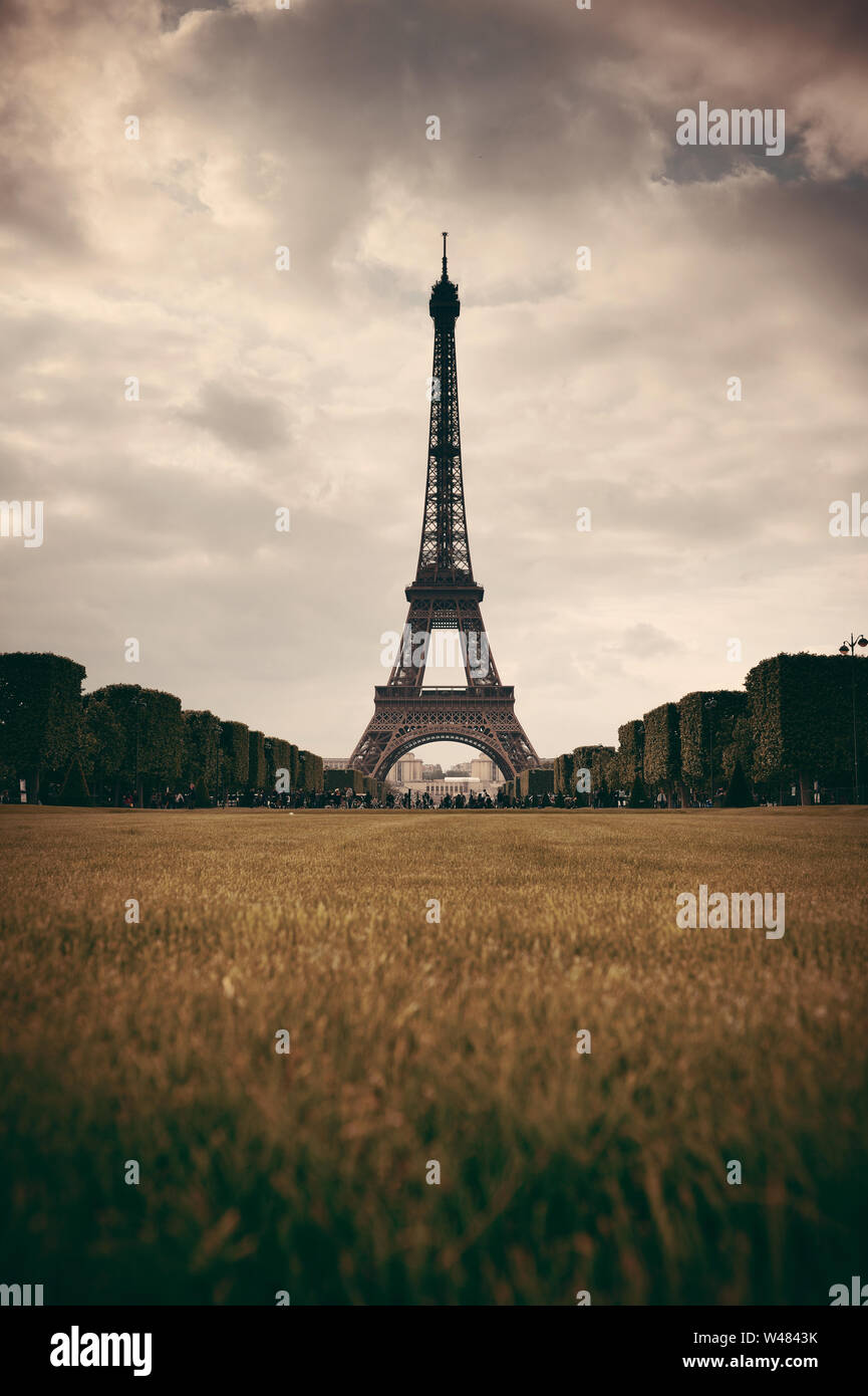 Eiffel Tower as the famous landmark in Paris, France Stock Photo - Alamy