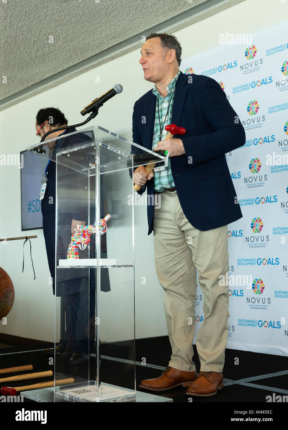 New York, United States. 20th July, 2019. Craig Hatkoff speaks during ...