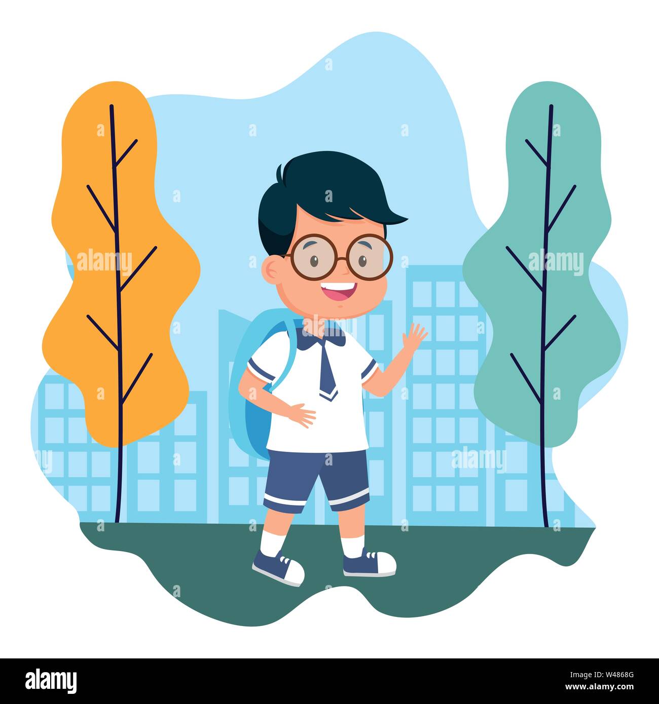 boy student back to school Stock Vector Image & Art - Alamy