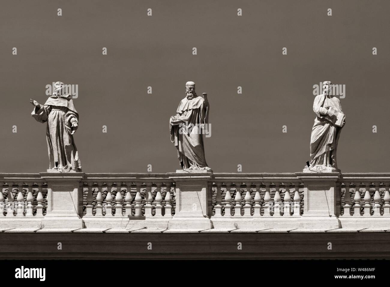 Historical architecture in Vatican City with sculptures Stock Photo - Alamy