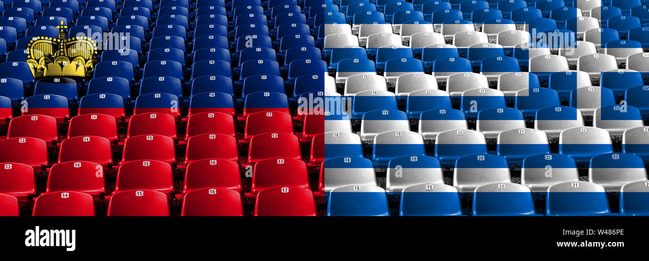 Liechtenstein, Liechtensteins, Greece, Greek, flip stadium seats ...