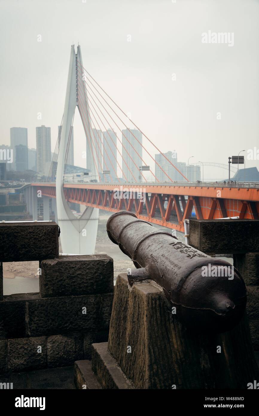 Bridge and city urban architecture in Chongqing, China Stock Photo - Alamy