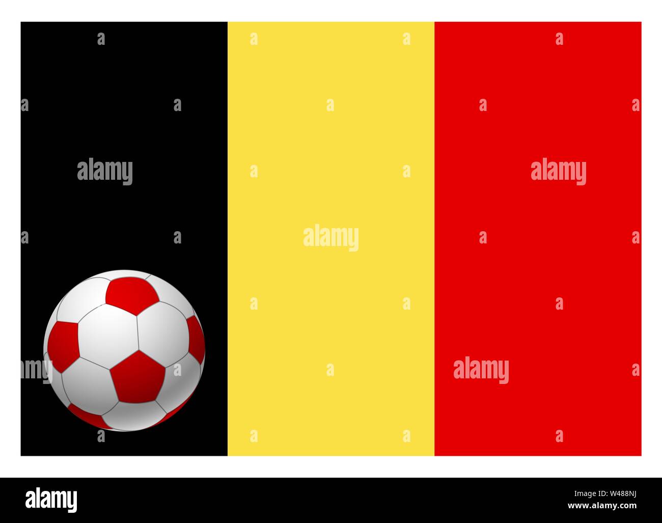 Belgium flag and soccer ball. National football background. Soccer ball ...