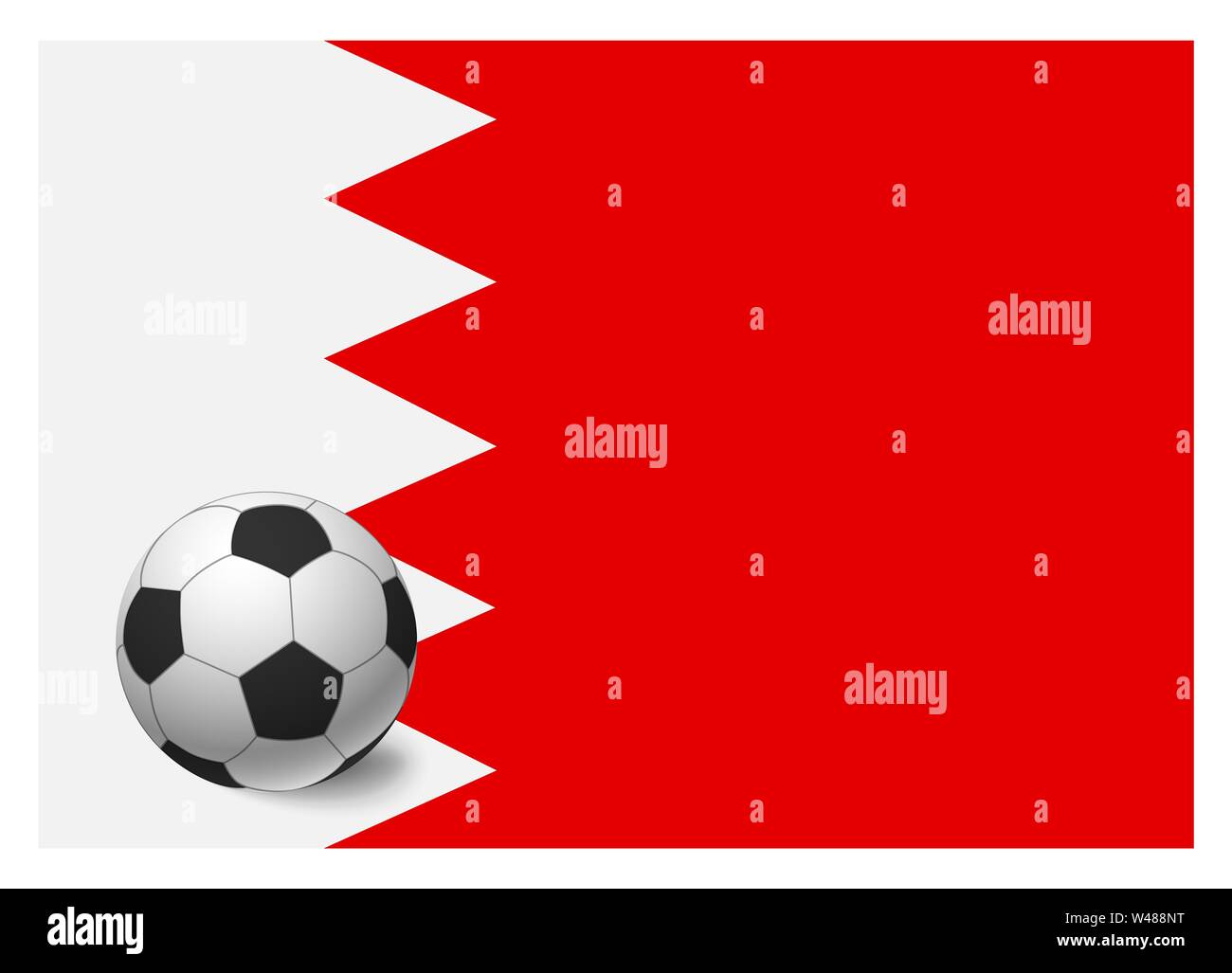 Bahrain flag and soccer ball. National football background. Soccer ball ...