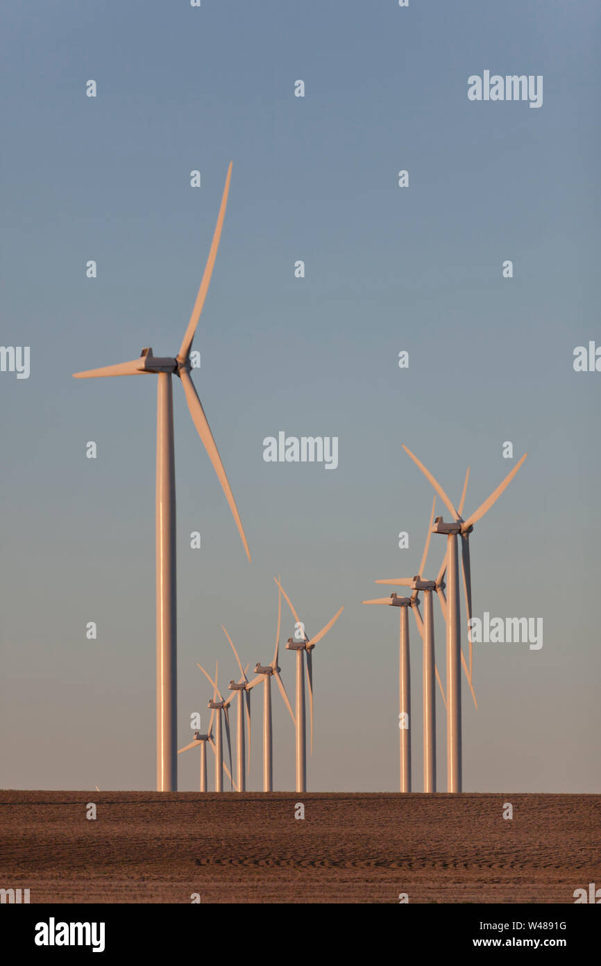 Wind farm, fallow wheat field Stock Photo - Alamy