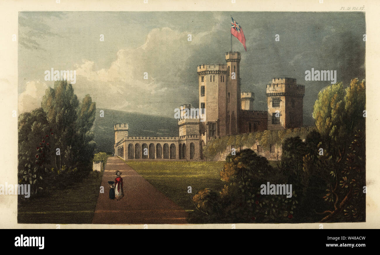 East Cowes Castle, Isle of Wight, the seat of architect John Nash ...