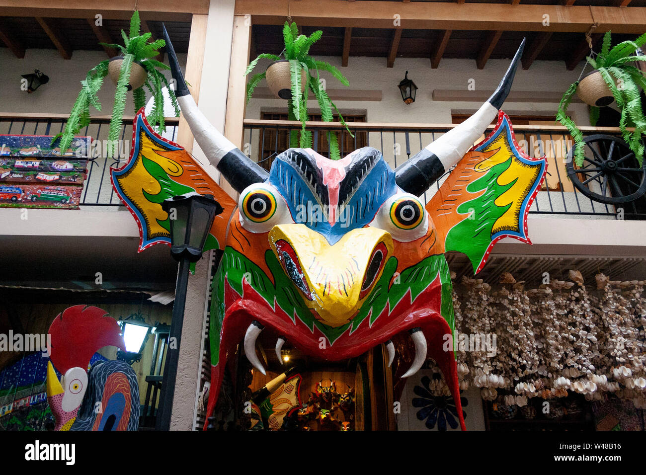 Iconic masks and mannequins wearing costumes from Yare Devils dancing ...