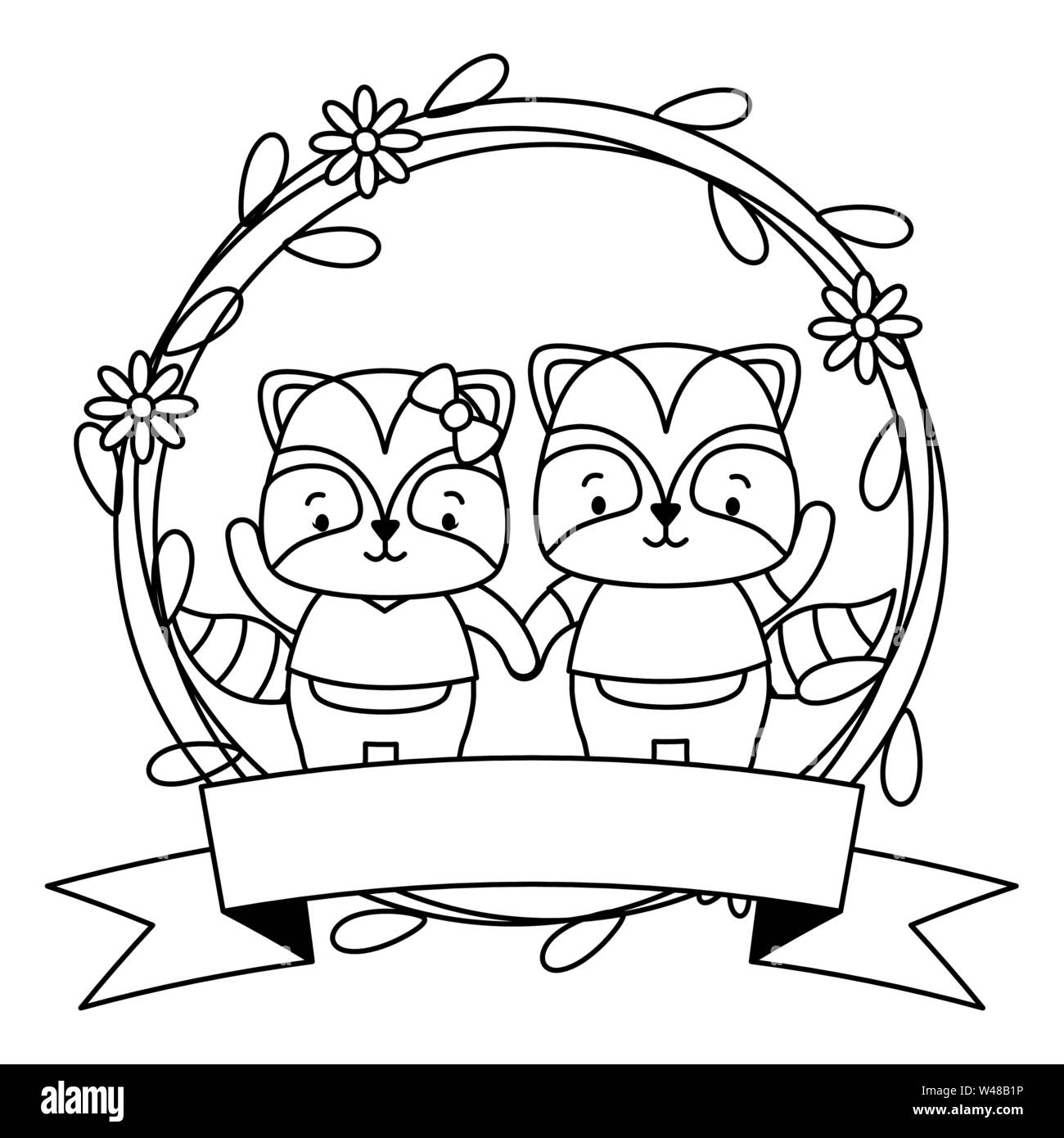 Background cute flowers leafs Cut Out Stock Images & Pictures - Alamy