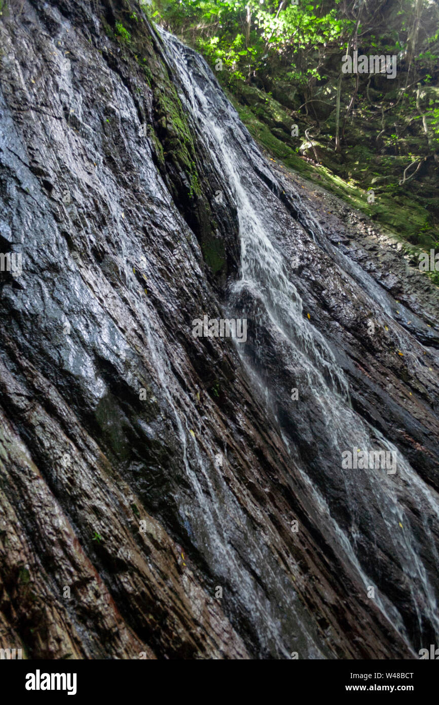 View of Quintero's Ravine or Quebrada Quintero from the iconic mountain ...