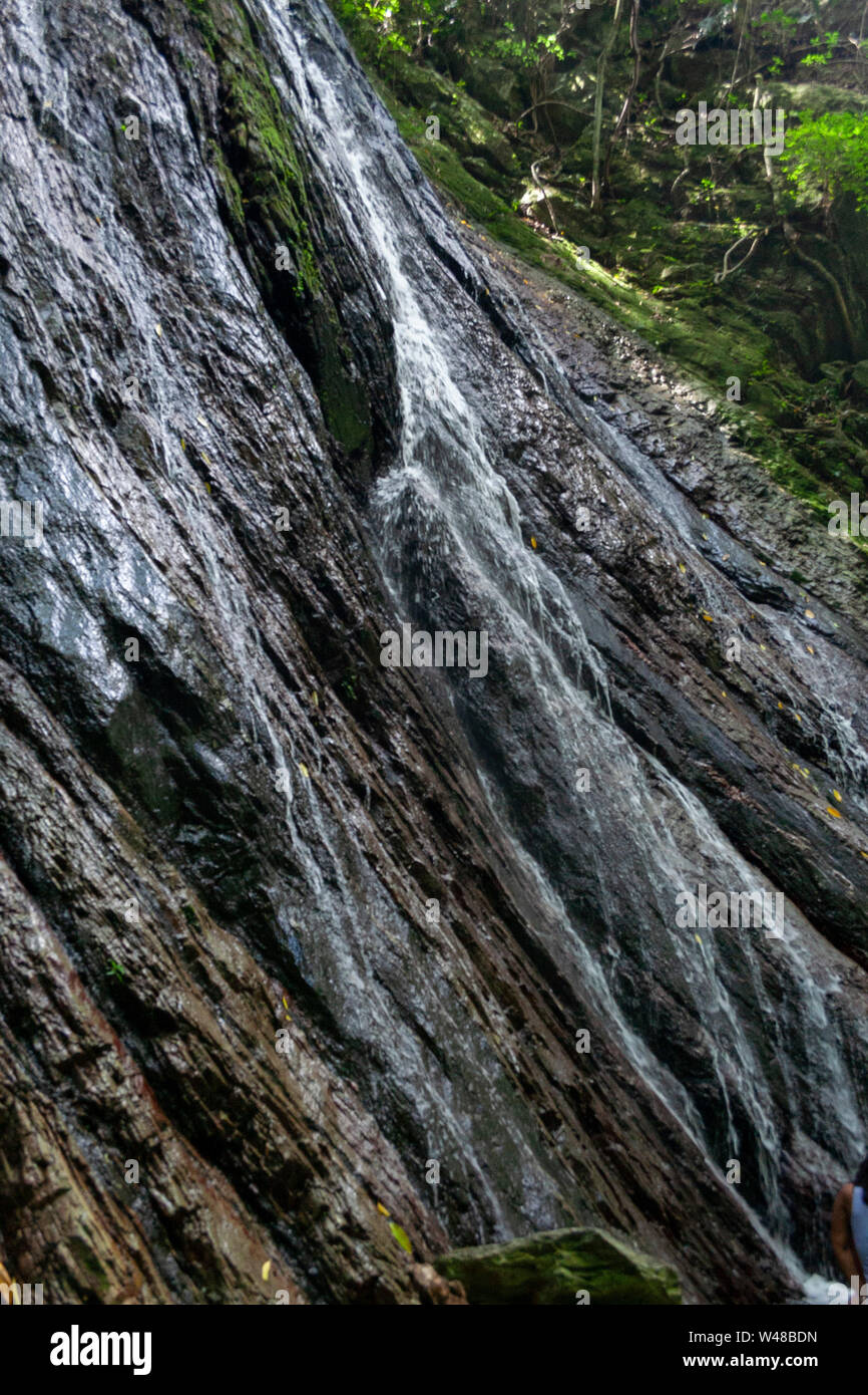 View of Quintero's Ravine or Quebrada Quintero from the iconic mountain ...