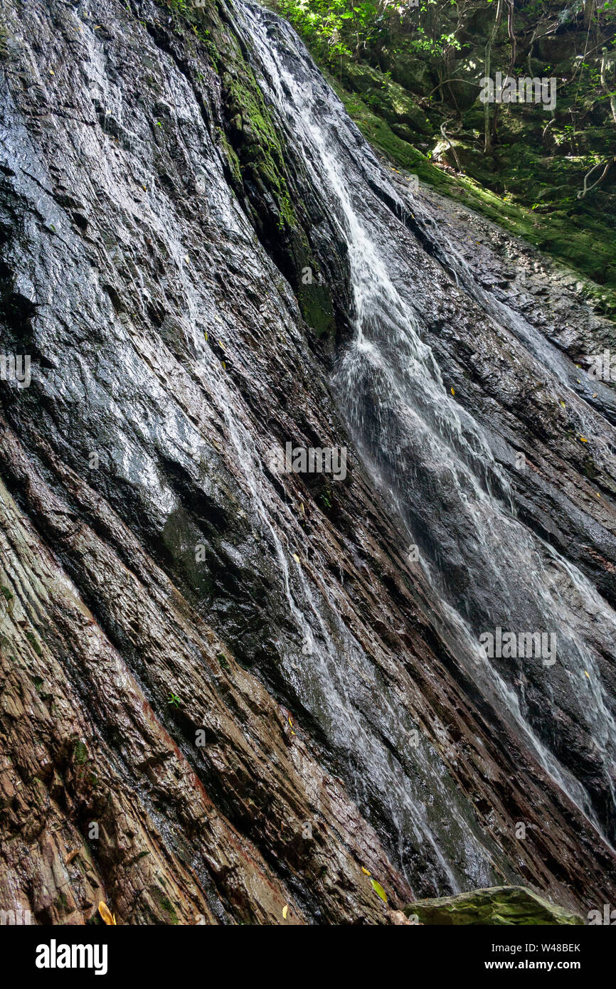View of Quintero's Ravine or Quebrada Quintero from the iconic mountain ...