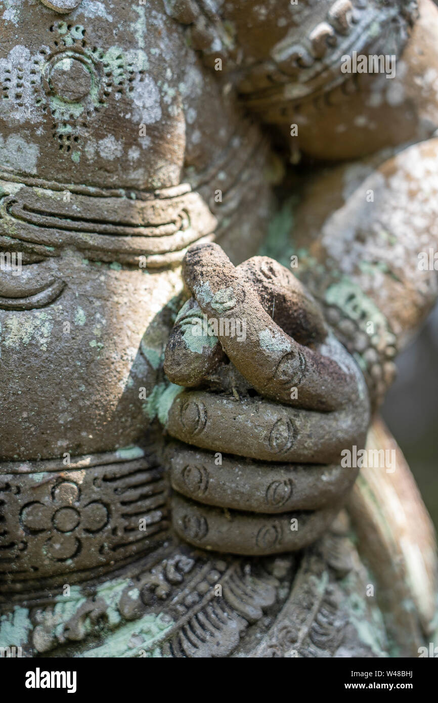 Stone statue hand, the sign of nothing you will not get. Negative value ...