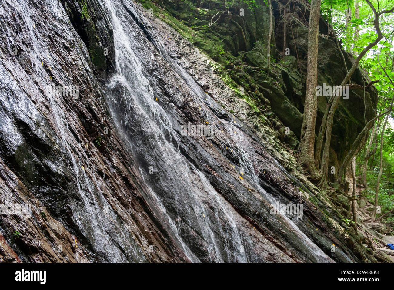 View of Quintero's Ravine or Quebrada Quintero from the iconic mountain ...