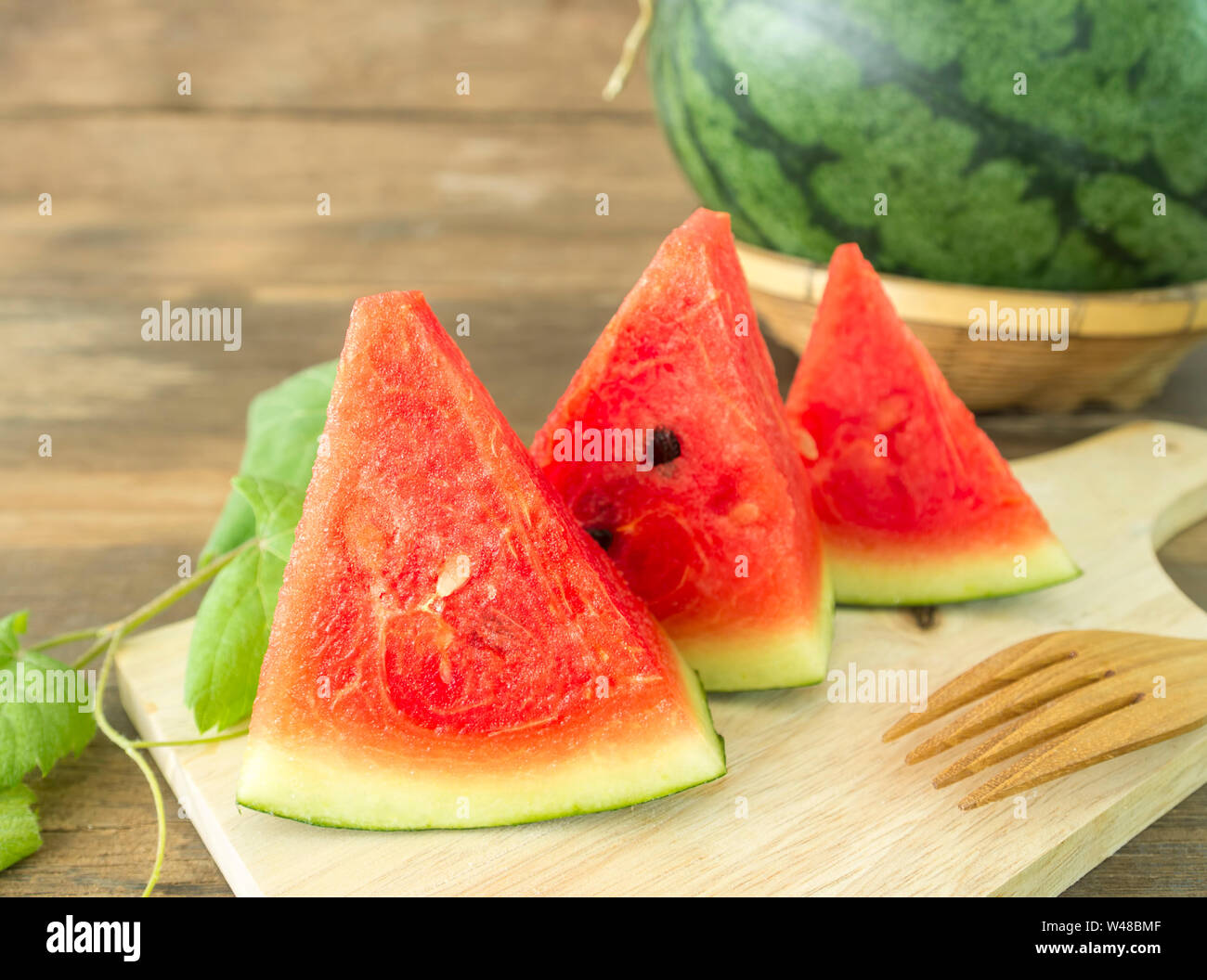 Sweet watermelon slices pieces hi-res stock photography and images - Alamy