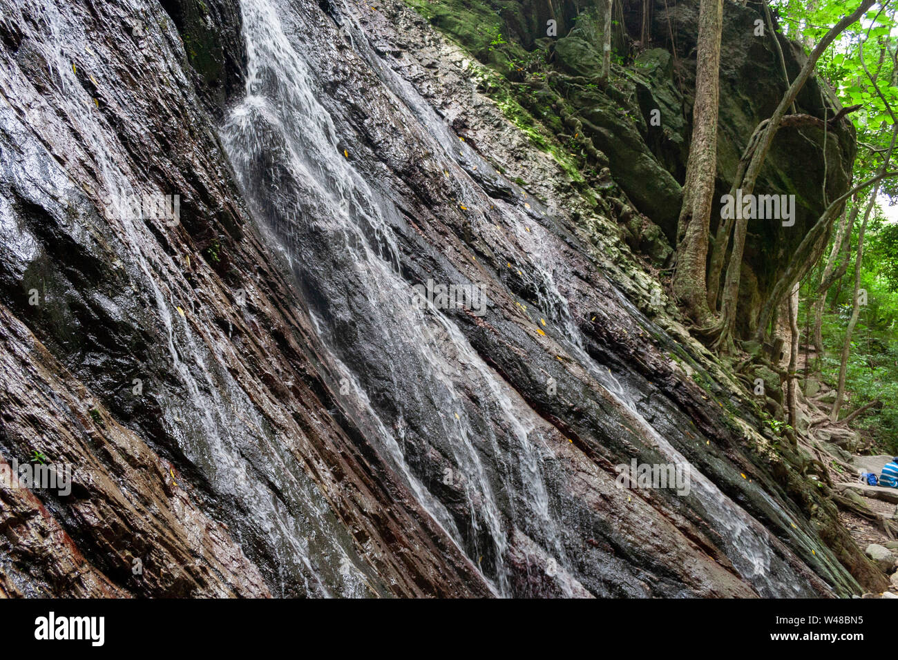 View of Quintero's Ravine or Quebrada Quintero from the iconic mountain ...