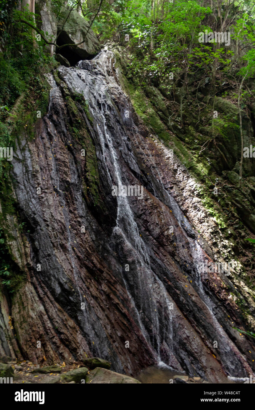 View of Quintero's Ravine or Quebrada Quintero from the iconic mountain ...