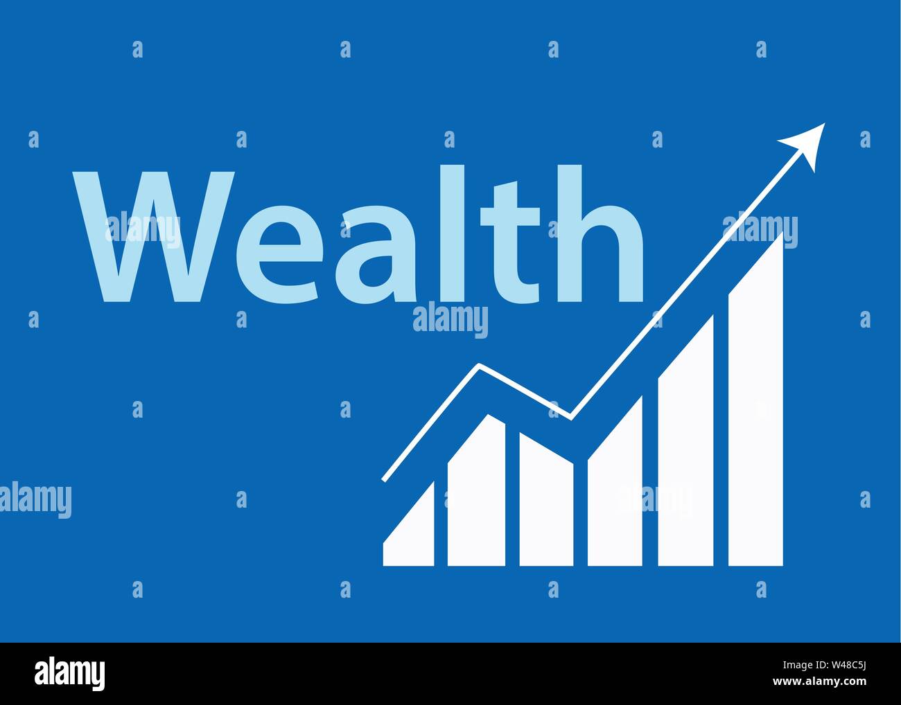 Wealth Vector Illustration. Minimalist Lettering Art Stock Vector Image ...