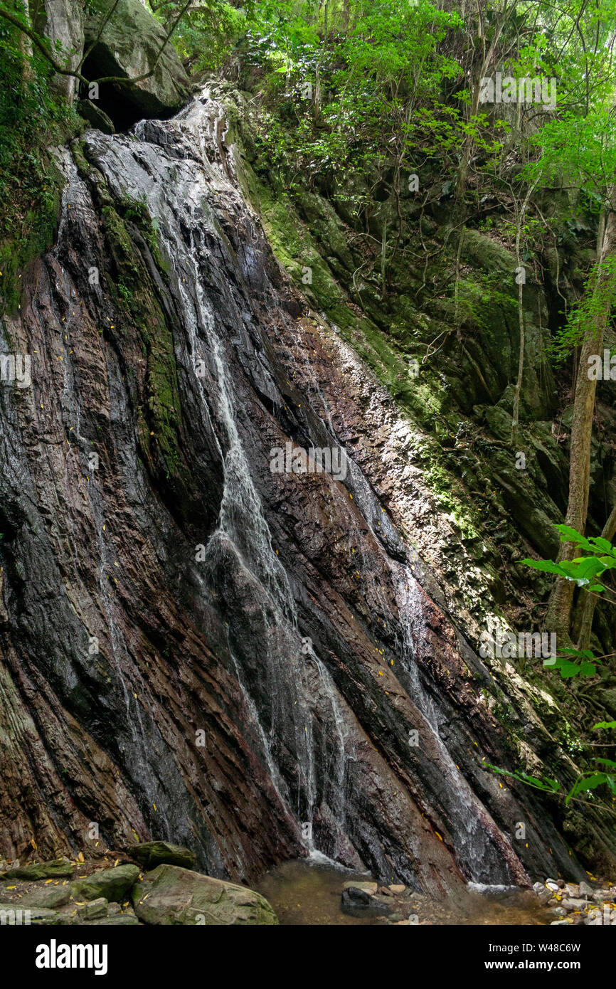 View of Quintero's Ravine or Quebrada Quintero from the iconic mountain ...