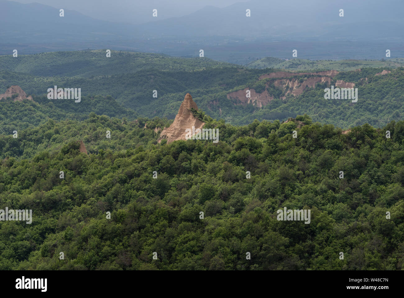 Rozhen pyramids -a unique pyramid shaped mountains cliffs in Bulgaria ...