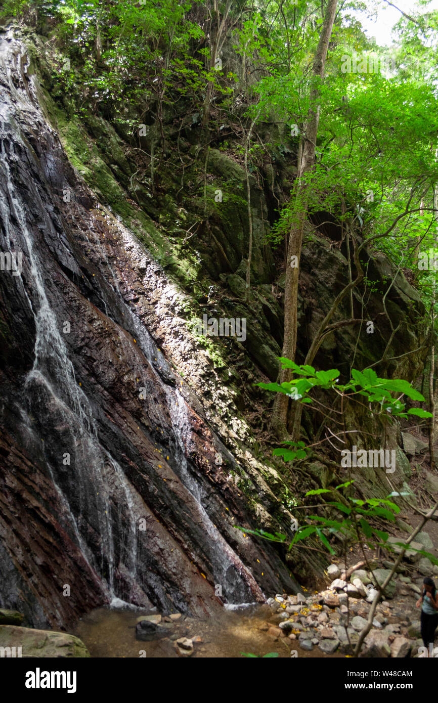 View of Quintero's Ravine or Quebrada Quintero from the iconic mountain ...