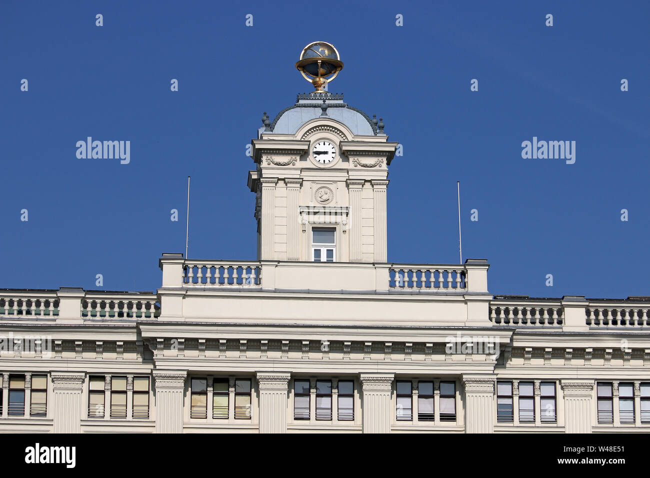 Austria on globe vintage hi-res stock photography and images - Alamy