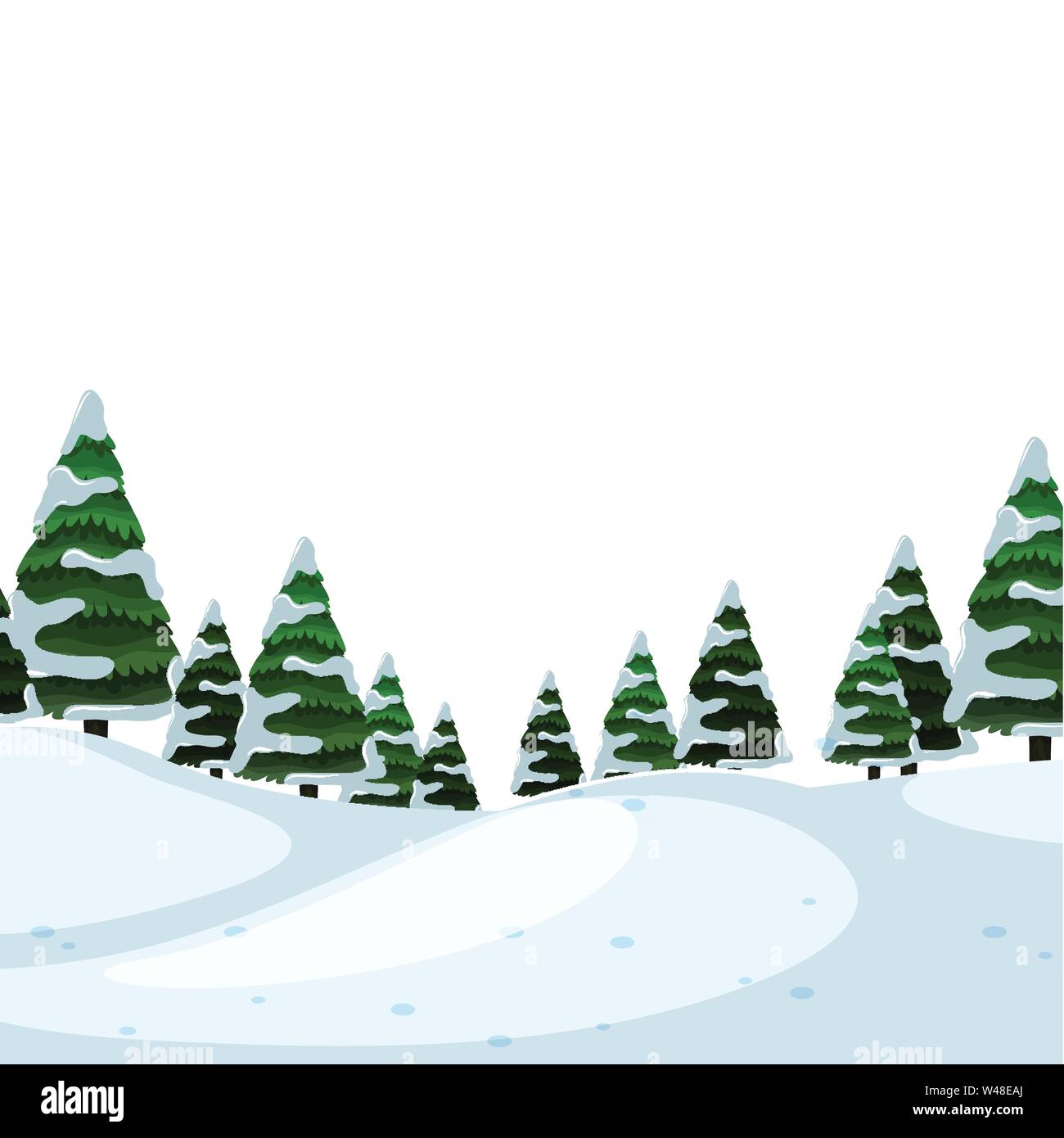Snow forground background scene illustration Stock Vector Image & Art ...