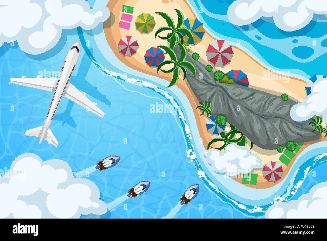 Set of aerial view scenes illustration Stock Vector Image & Art - Alamy