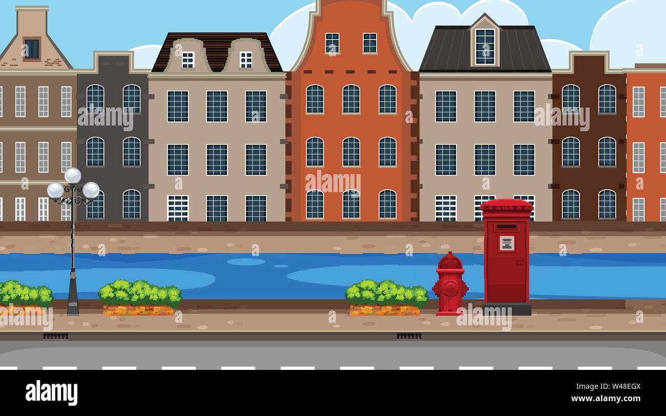 City street background scene illustration Stock Vector Image & Art - Alamy