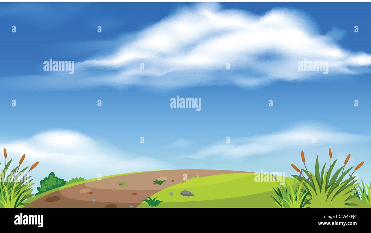Outdoor nature background scene illustration Stock Vector Image & Art ...