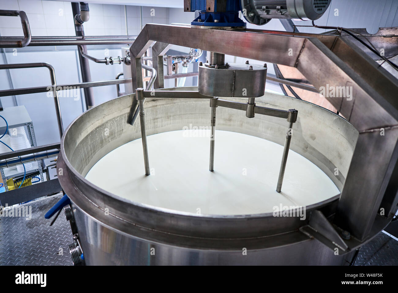 line for the production of milk Stock Photo - Alamy