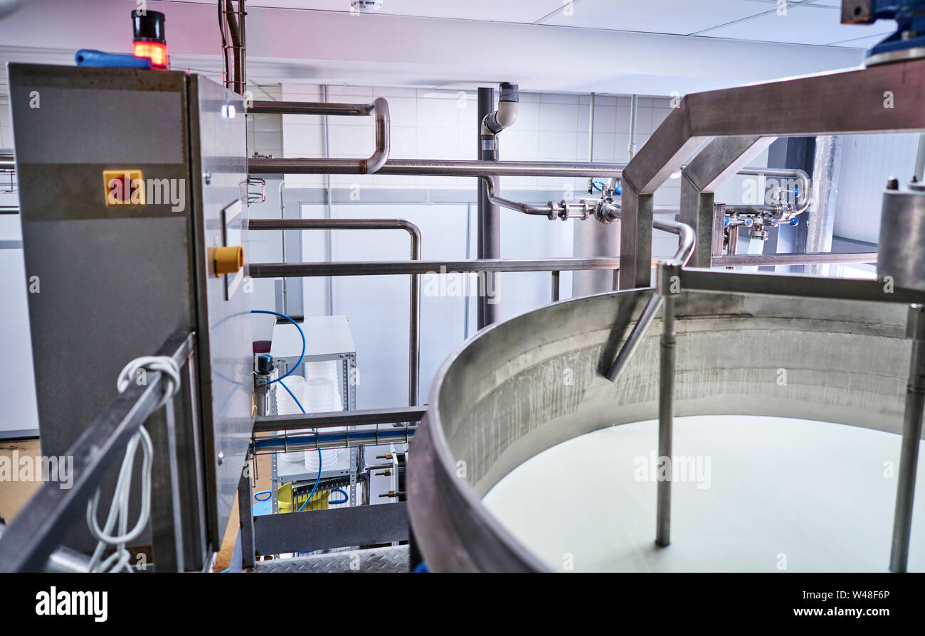 line for the production of milk Stock Photo - Alamy