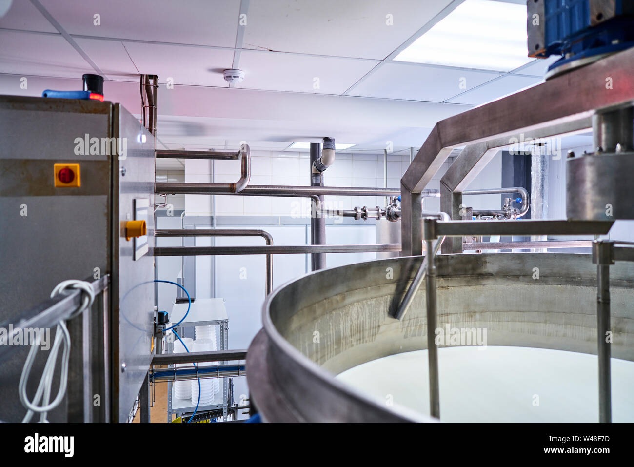 line for the production of milk Stock Photo - Alamy