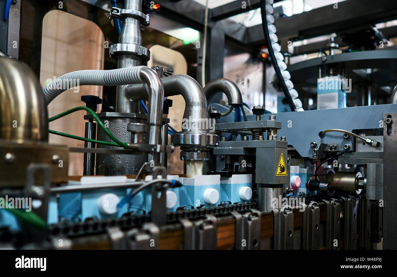 line for the production of milk Stock Photo - Alamy