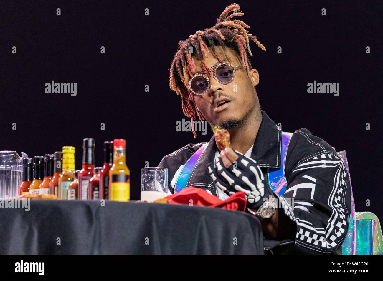 July 20, 2019 - Twin Lakes, Wisconsin, U.S - JUICE WRLD (JARAD HIGGINS) ''Hot Ones'' interview ...