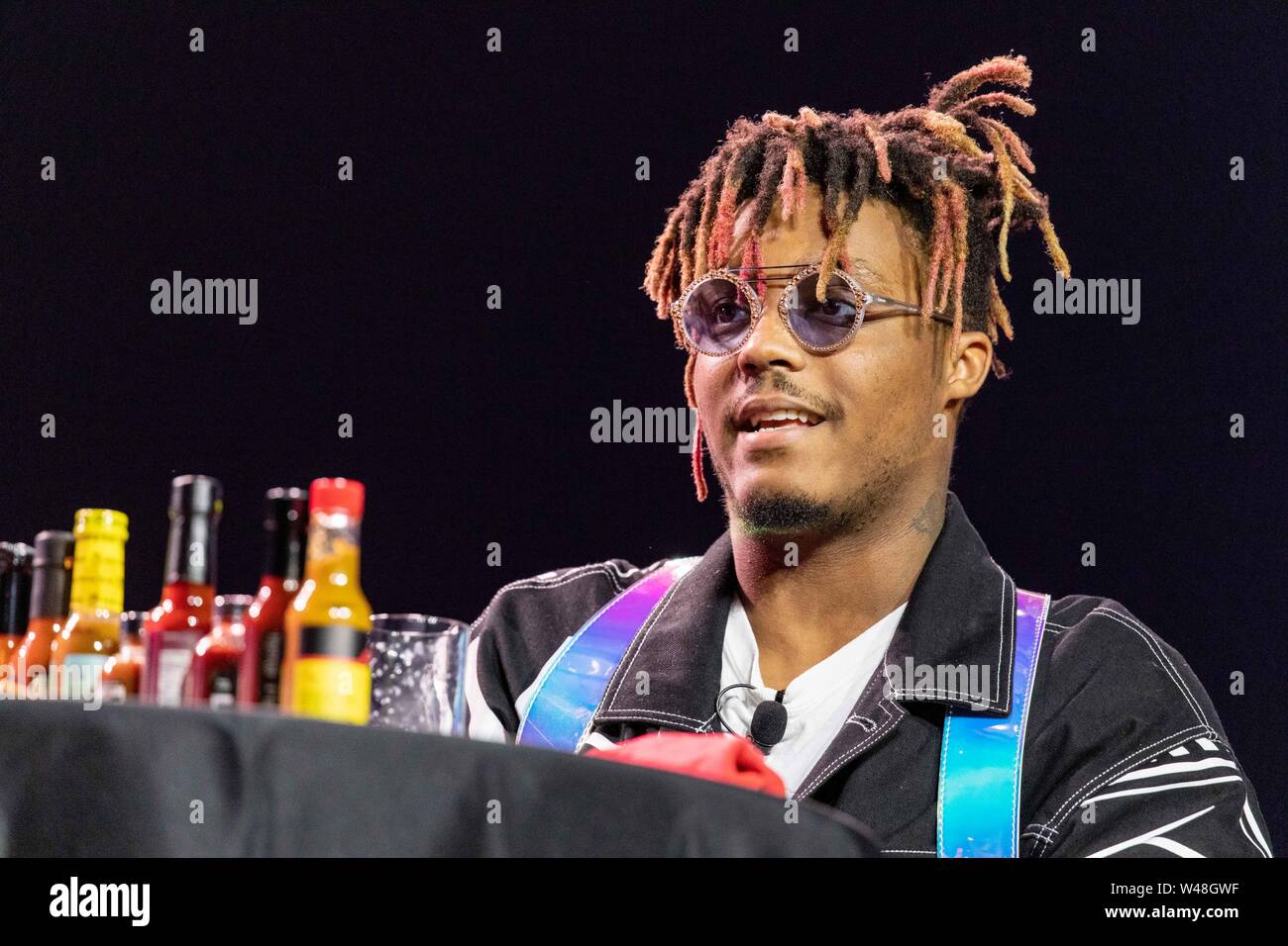 July 20, 2019 - Twin Lakes, Wisconsin, U.S - JUICE WRLD (JARAD HIGGINS) ''Hot Ones'' interview ...