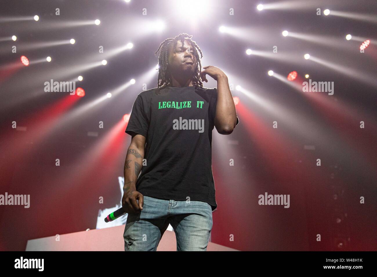 July 20, 2019 - Twin Lakes, Wisconsin, U.S - Rapper LUCKI (LUCKI CAMEL) during ComplexCon at ...