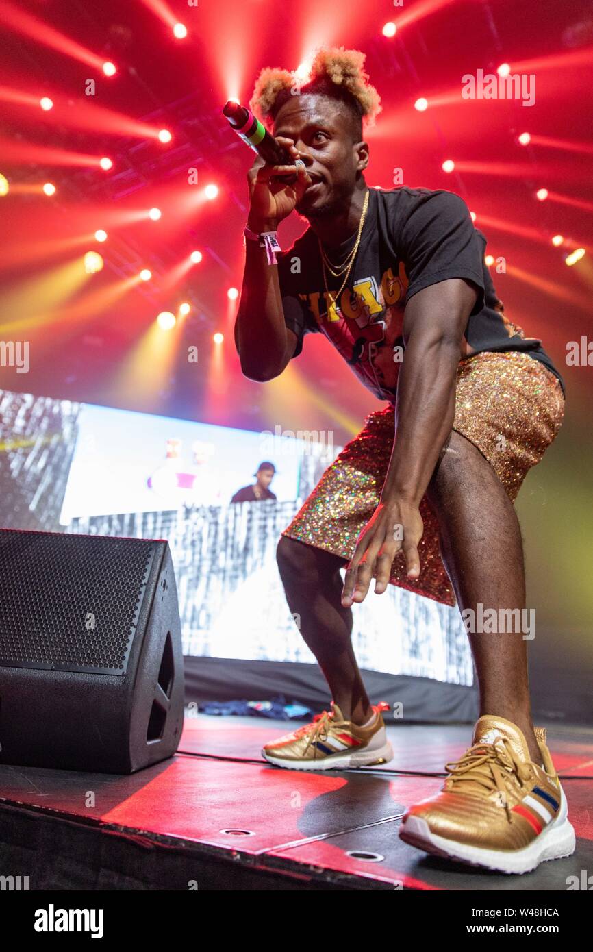 July 20, 2019 - Twin Lakes, Wisconsin, U.S - Rapper TOBI LOU during ...