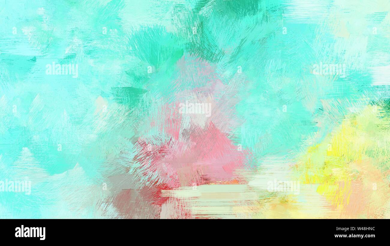 powder blue, pale turquoise and turquoise color brushed painting ...