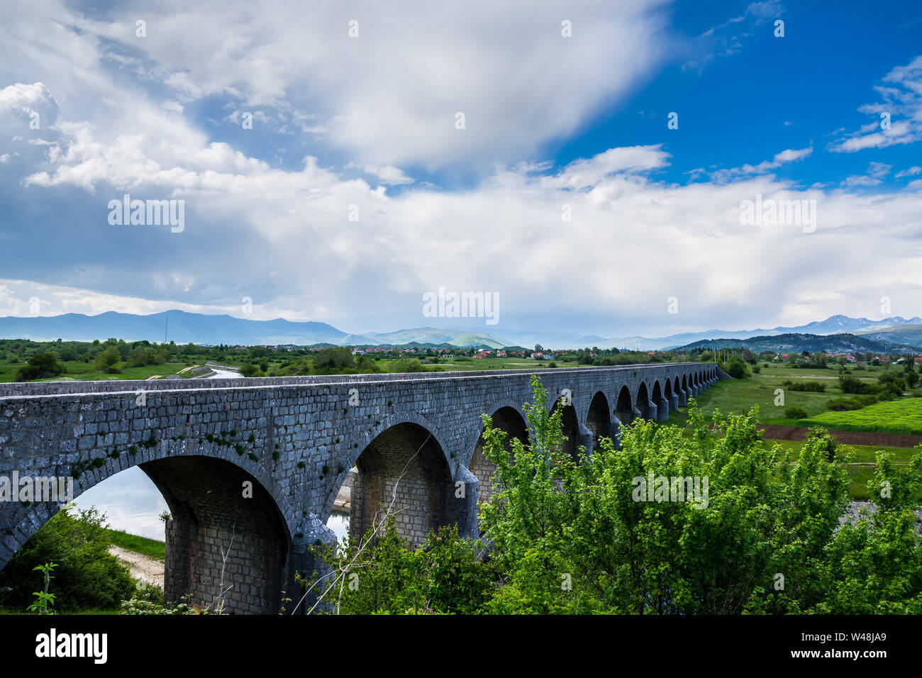 Montenegro, Impressive old bridge building called emperors bridge over ...