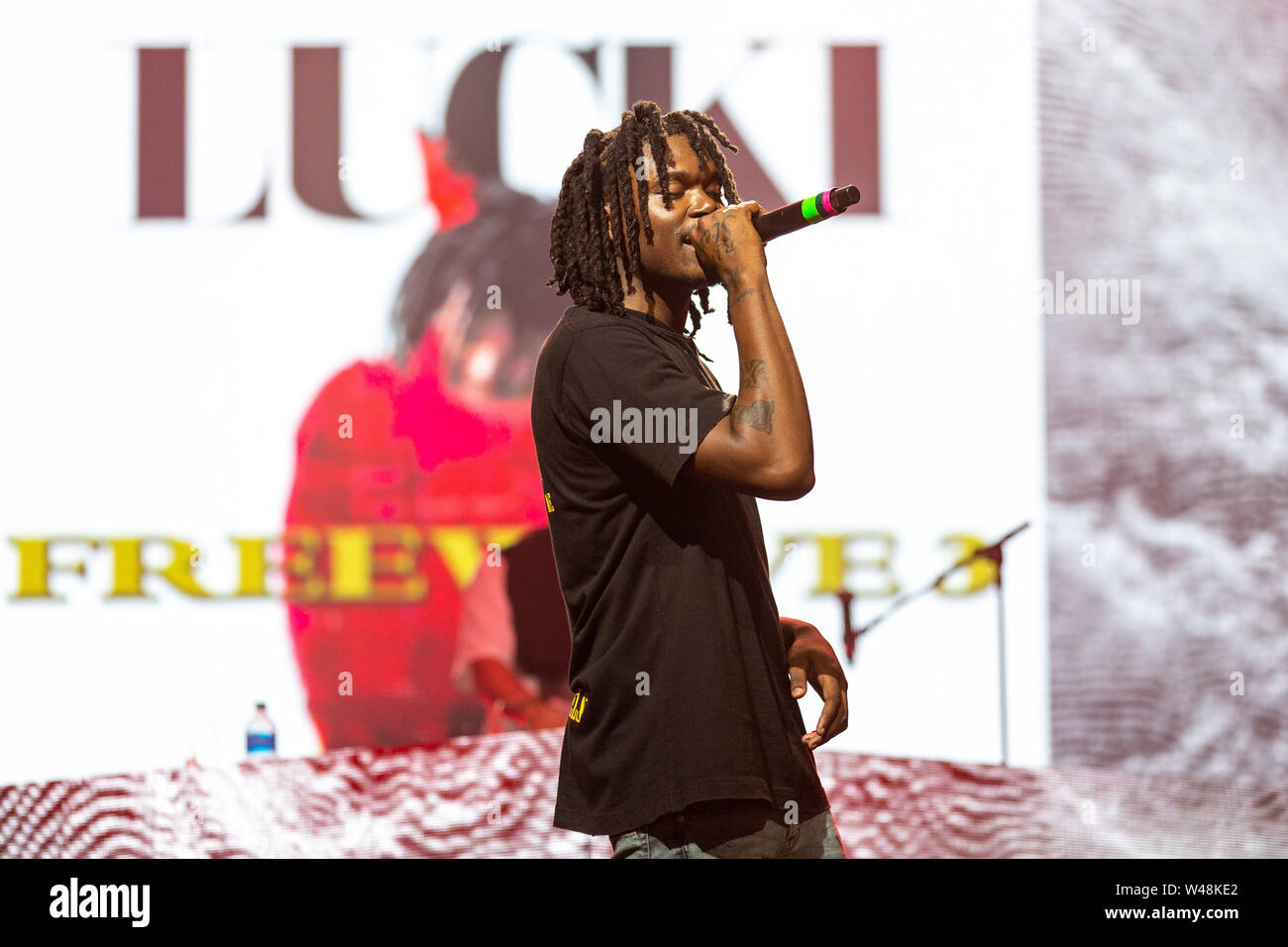 July 20, 2019 - Twin Lakes, Wisconsin, U.S - Rapper LUCKI (LUCKI CAMEL) during ComplexCon at ...