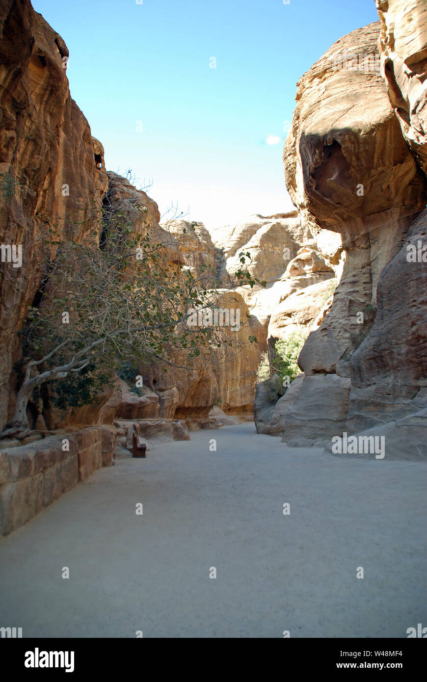The Siq leading to the lost city of Petra in Jordan Stock Photo - Alamy