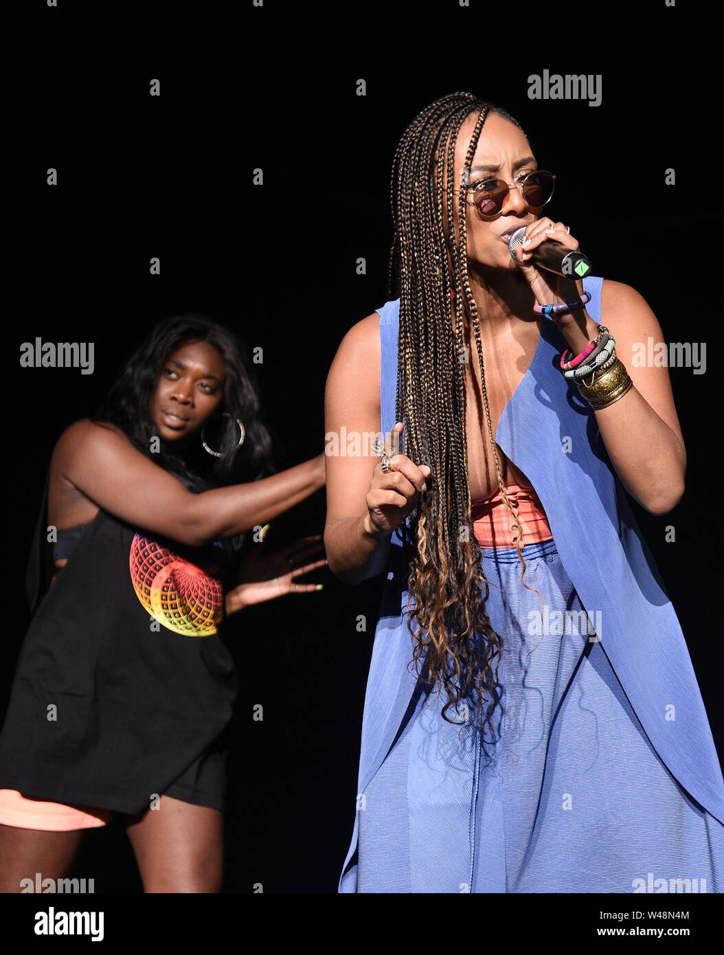 CONCORD, CA - JULY 20: Singer Keri Hilson performs during the Femme it ...