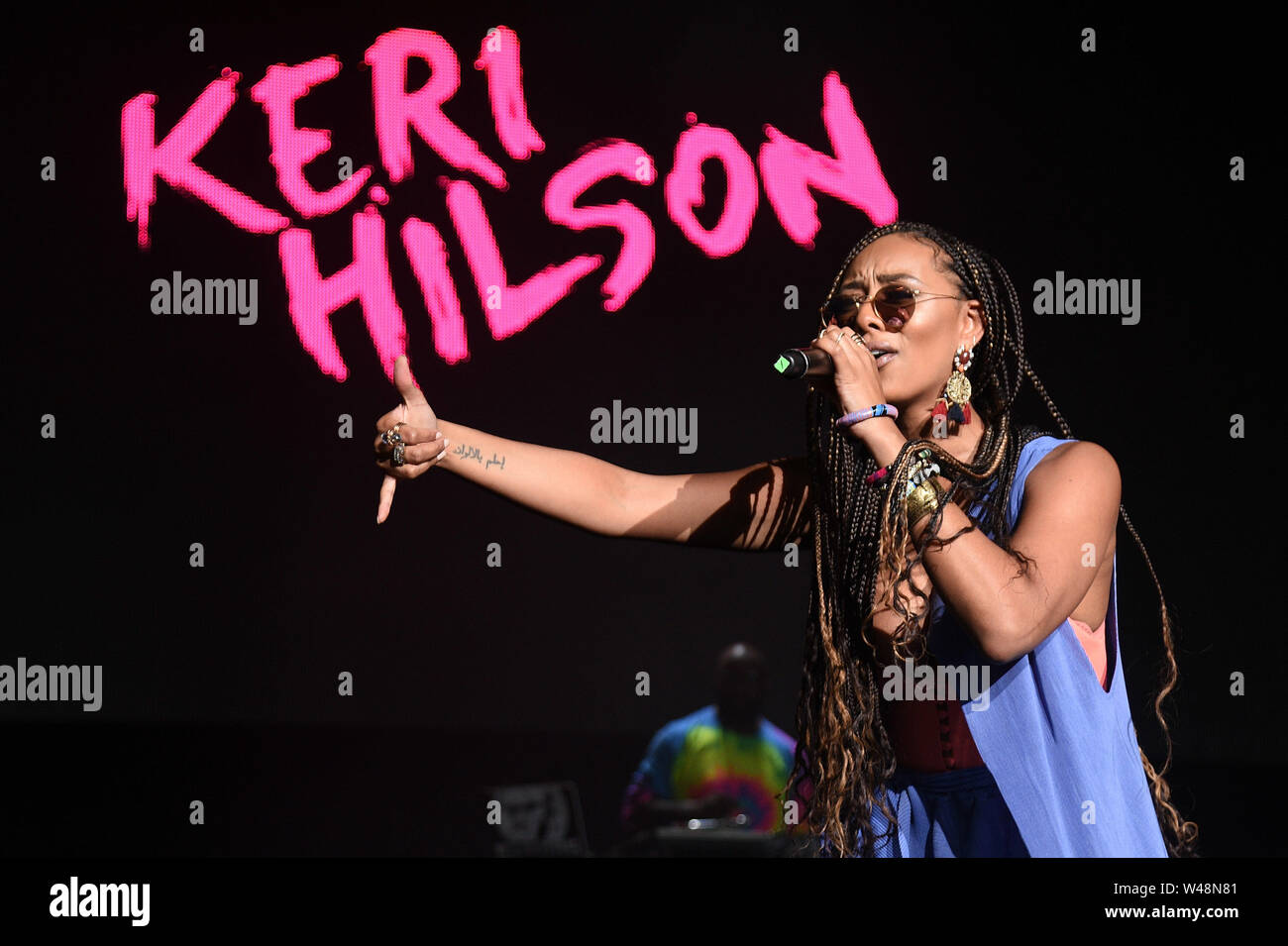 CONCORD, CA - JULY 20: Singer Keri Hilson performs during the Femme it ...