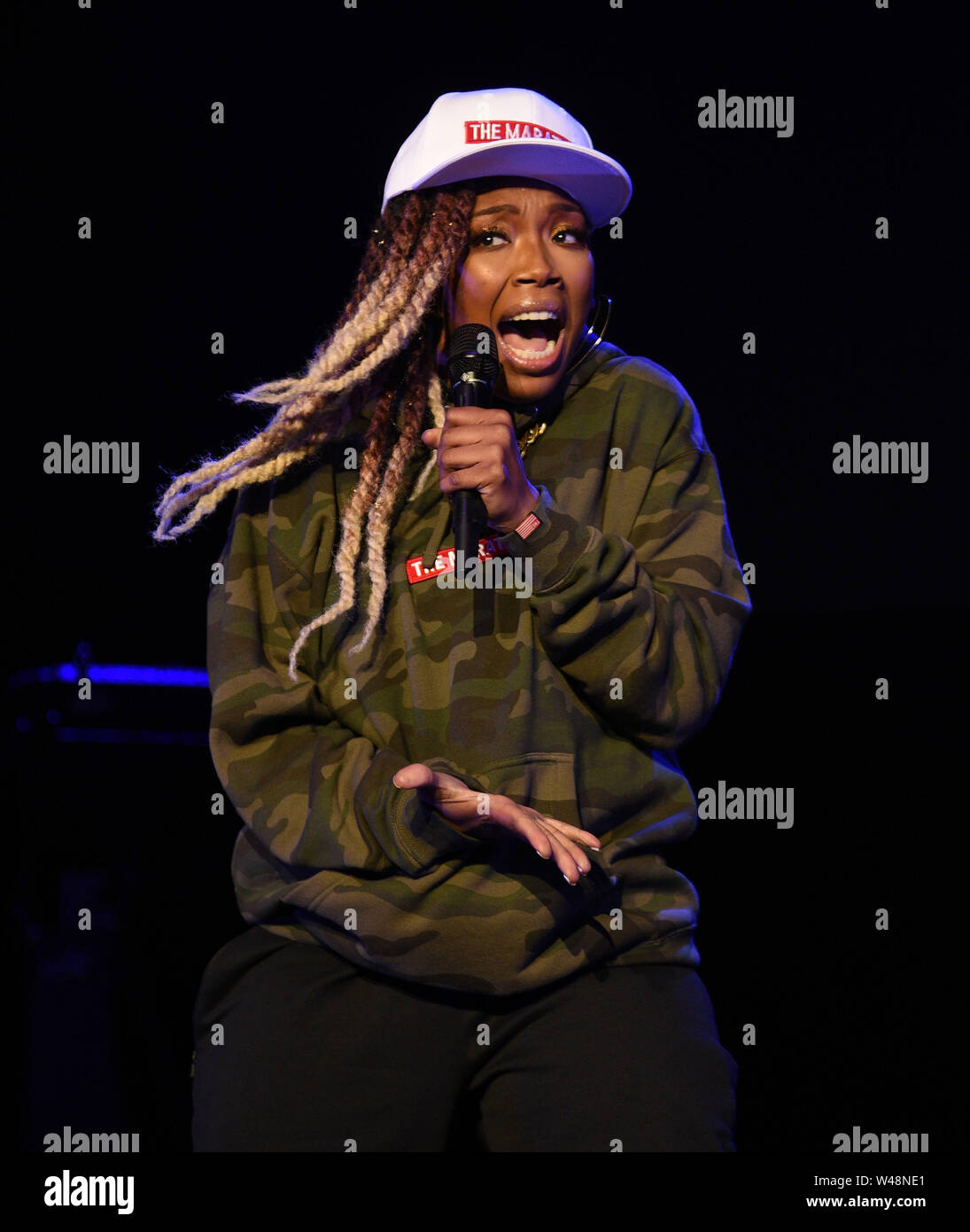 CONCORD, CA - JULY 20: Singer Brandi performs during the Femme it ...